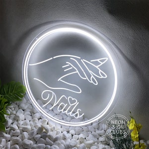 Nails Neon Sign,nails Salon LED Sign,usb Neon Light ,manicure Shop ...