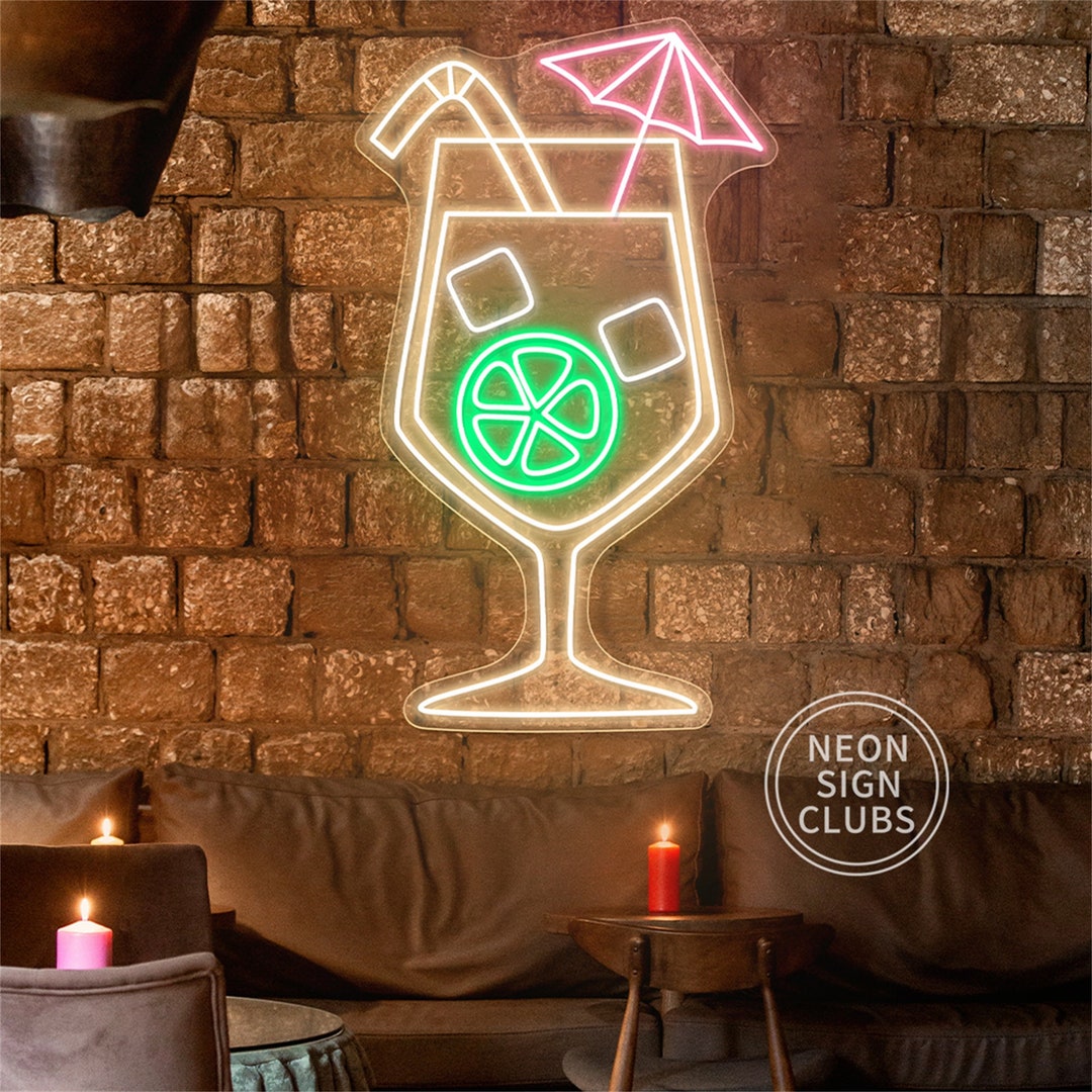 Cocktail Bar Neon Signcustom Bar Club Neon Lighthome Bar Wall ...