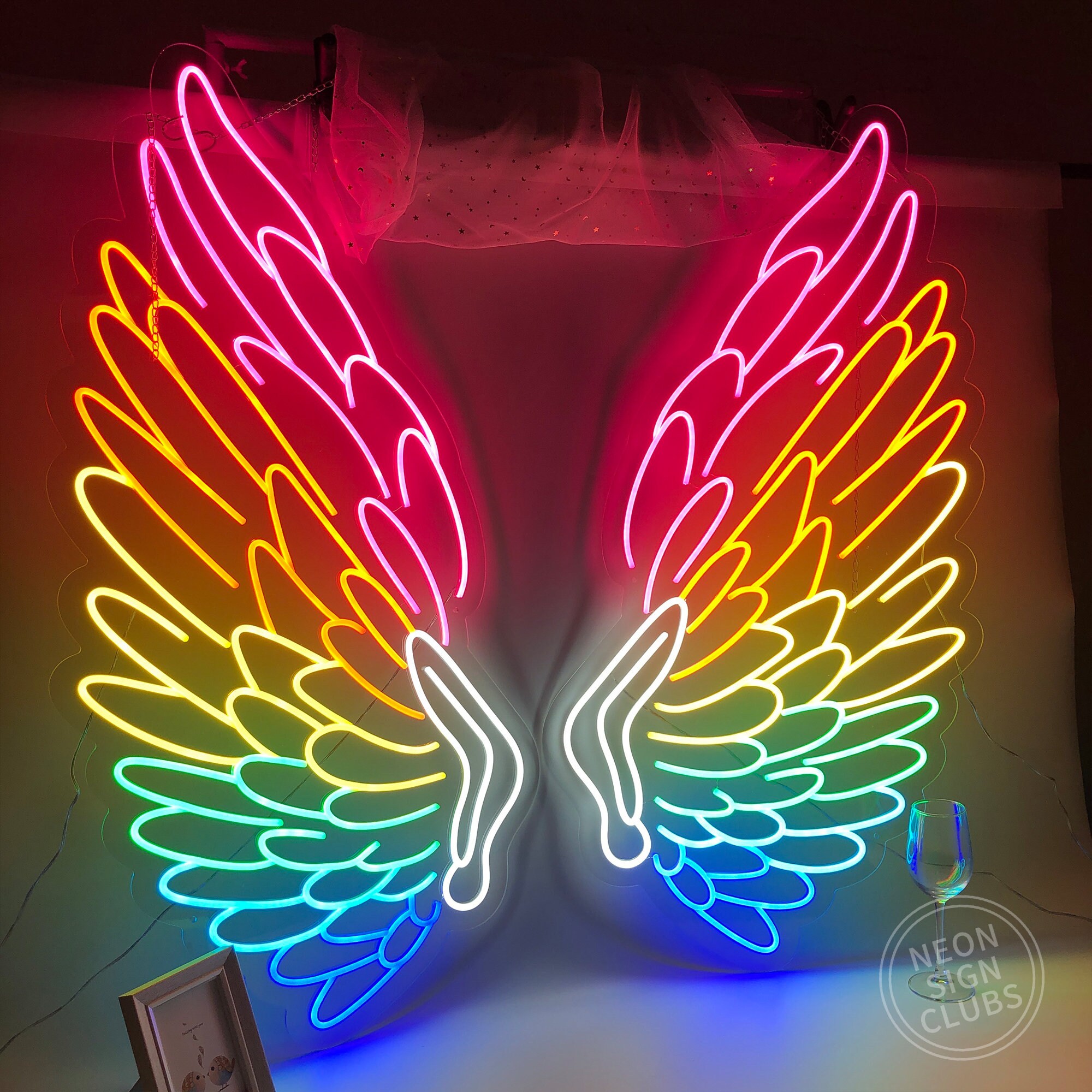 Wings Neon Sign Bar Salon Room Bedroom Sign LED Neon Light - Etsy