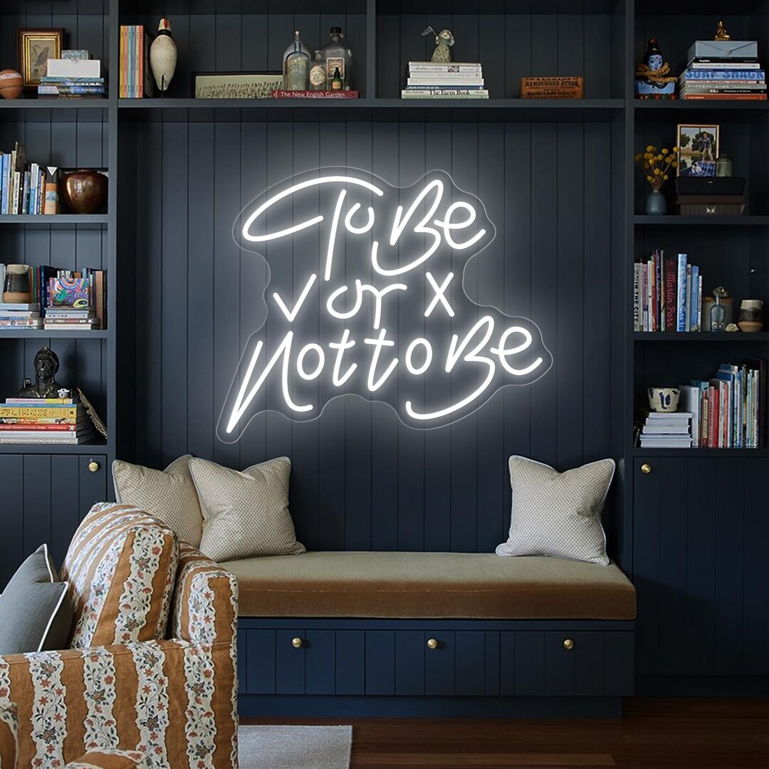 To Be Yes or No Not to Be Neon Sign,letter Aesthetics LED Light up Sign ...