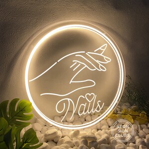 Nails Neon Sign,nails Salon LED Sign,usb Neon Light ,manicure Shop ...