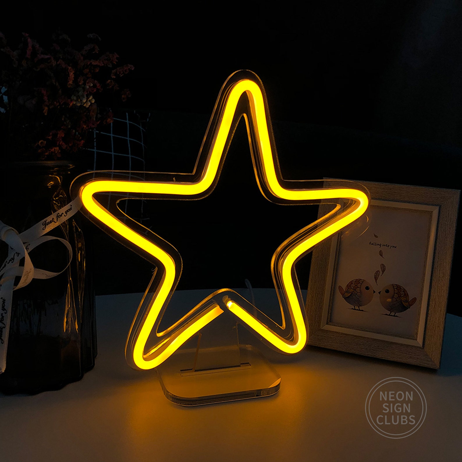 9.8 USB LED Mini Lamp Stars Sign Desk Light Custom Neon | Etsy