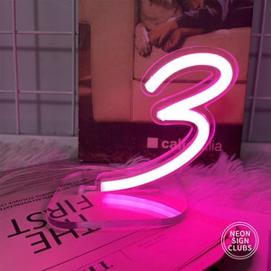 Number Neon Sign,neon Table Numbers for Wedding Party,neon Number Sign ...