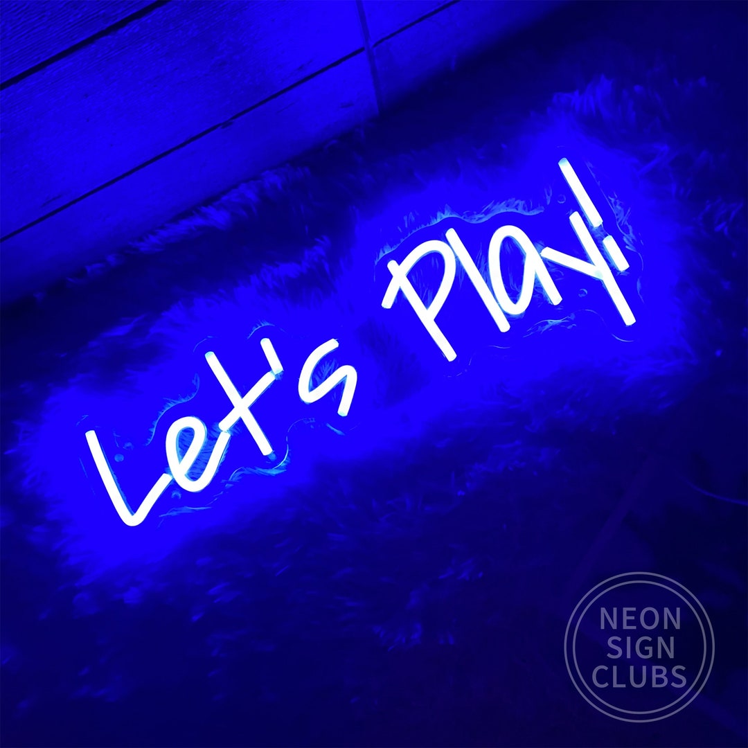 Let's Play Neon Sign|game Room Neon Sign|custom Neon Sign|led Signs for ...