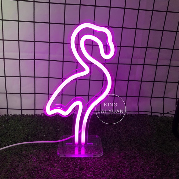 10.6 LED Light Flamingo Sign mini Lamp Neon Bar Sign | Etsy