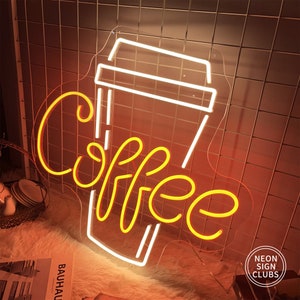 Coffee Neon Sign,neon Coffee Sign LED Neon Lights for Cafe Bar ...