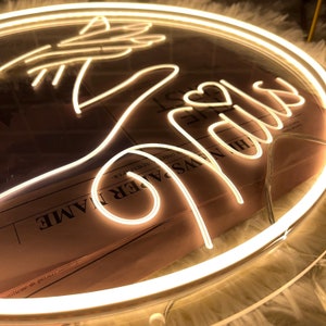 Nails Neon Sign,nails Salon LED Sign,usb Neon Light ,manicure Shop ...