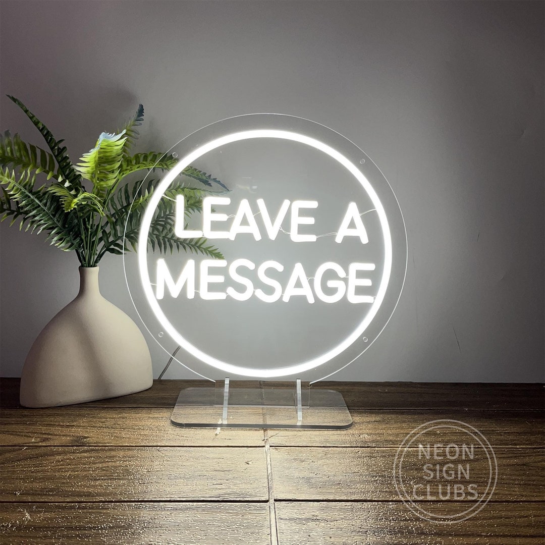 Leave A Message Neon Signacrylic Circle Shape LED Neon Lightcustom ...