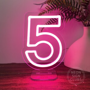 Number Neon Sign,neon Table Numbers for Wedding Party,neon Number Sign ...