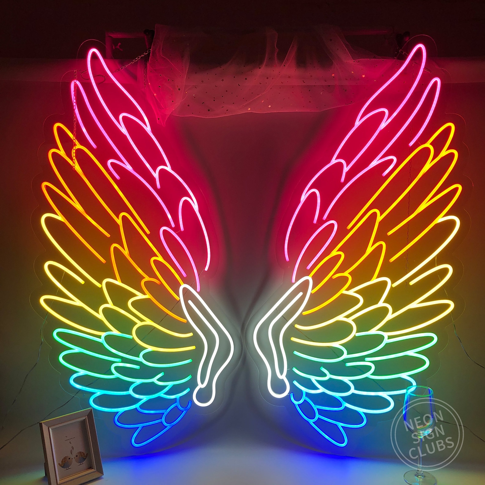 Wings Neon Sign Bar Salon Room Bedroom Sign LED Neon Light - Etsy