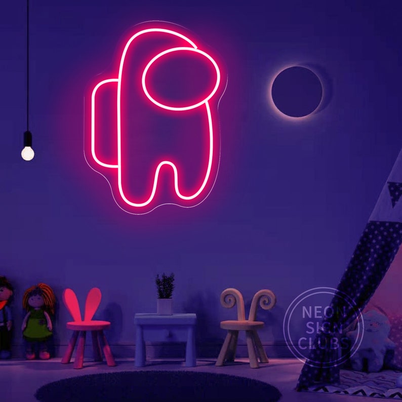 Among Us Neon Sign Wall Decorcustom Neon Sign for Kid's - Etsy