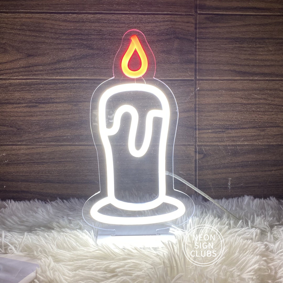 5.73x10 LED Mini Neon Light Sign Candle Sign USB Sign Custom Neon Sign ...