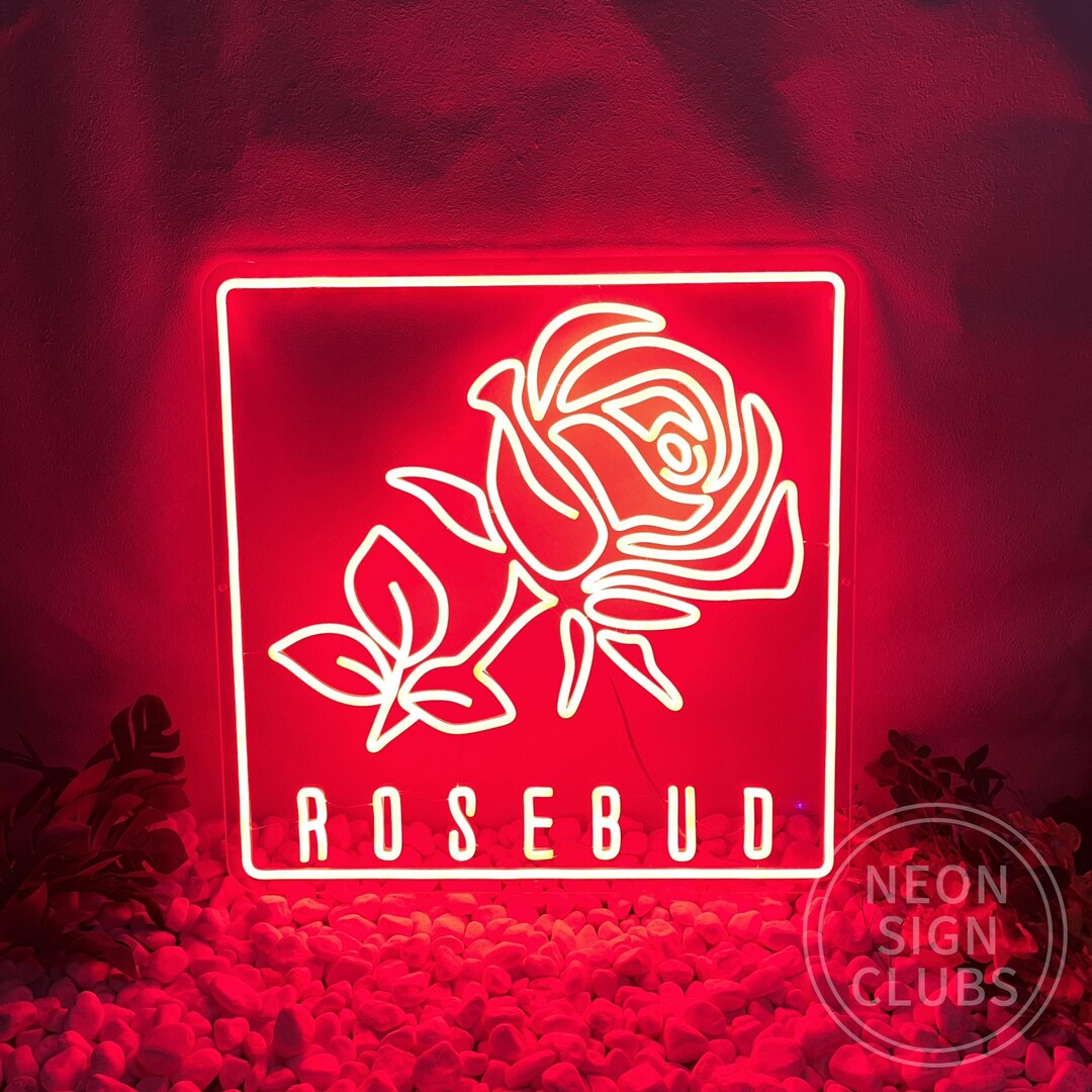 Rosebud Neon Sign Bedroom Room Home Wall Art Decor Flower Shop ...