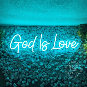 God is Love Neon Sign|custom Religious Led Light Sign|bible Verse LED ...