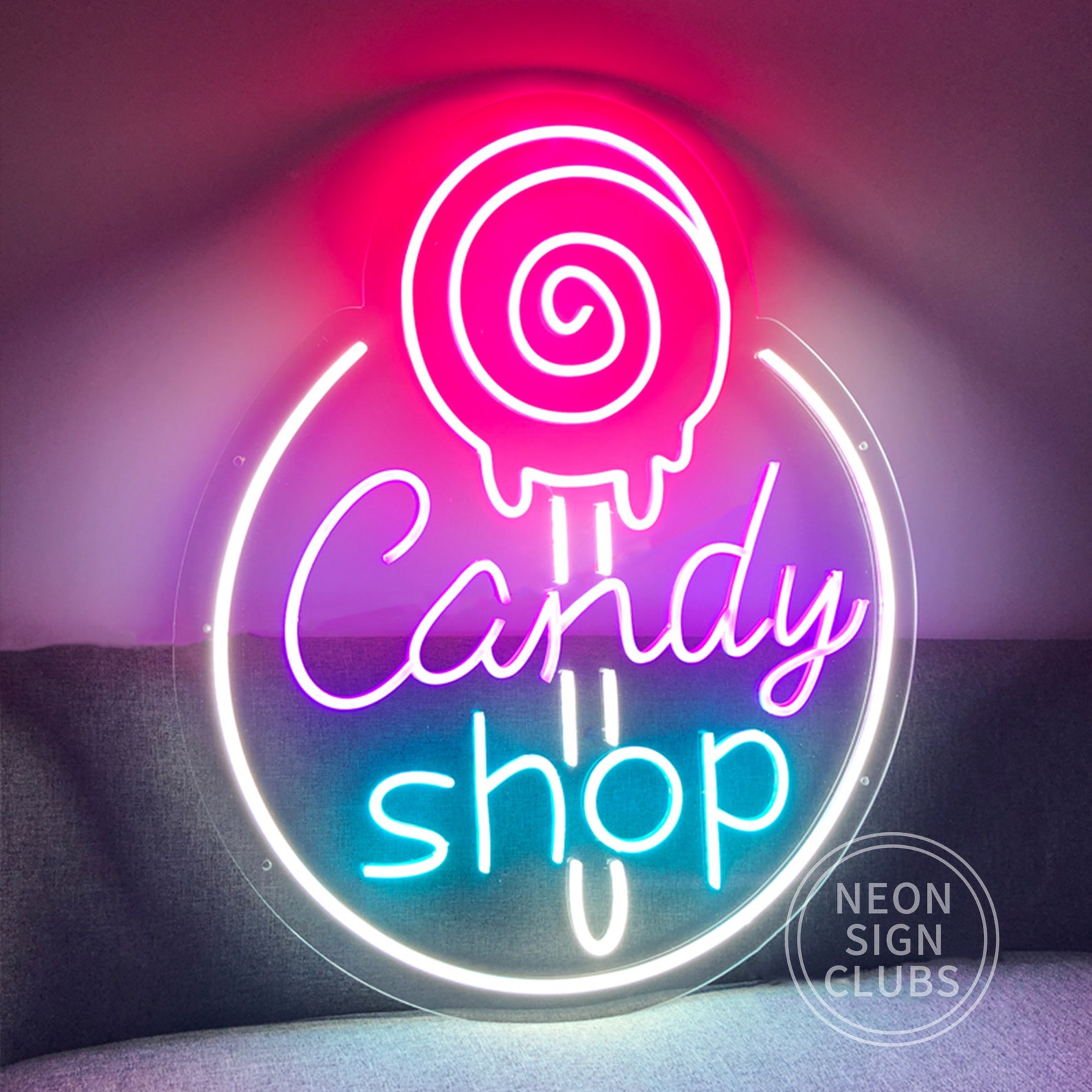 Candy Shop Neon Sign LED Neon Lights Custom Store Signage | Etsy