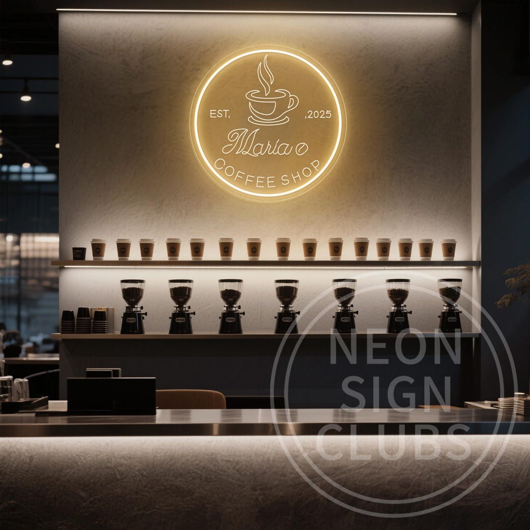 Coffee Bar Neon Signs,custom Name Coffee Shop Led Light up Sign,coffee ...