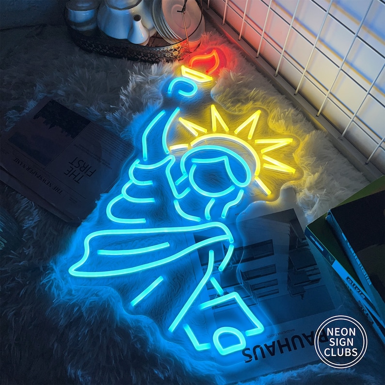 Statue of Liberty Sign neon Sign Art neon Sign Bedroom led - Etsy