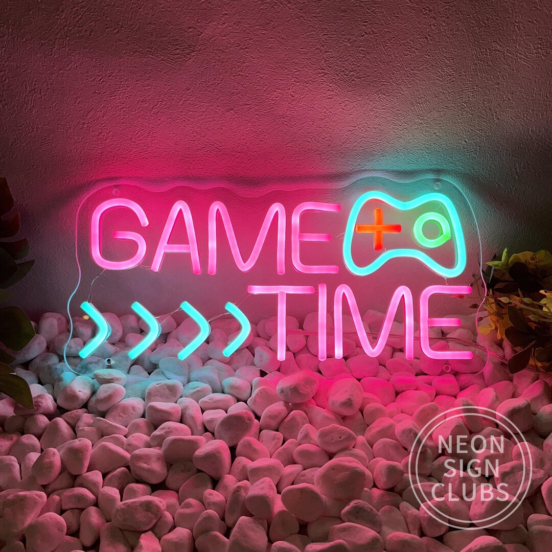Game Time Neon Sign Custom Led Neon Sign for Birthday Gifts LED Sign ...