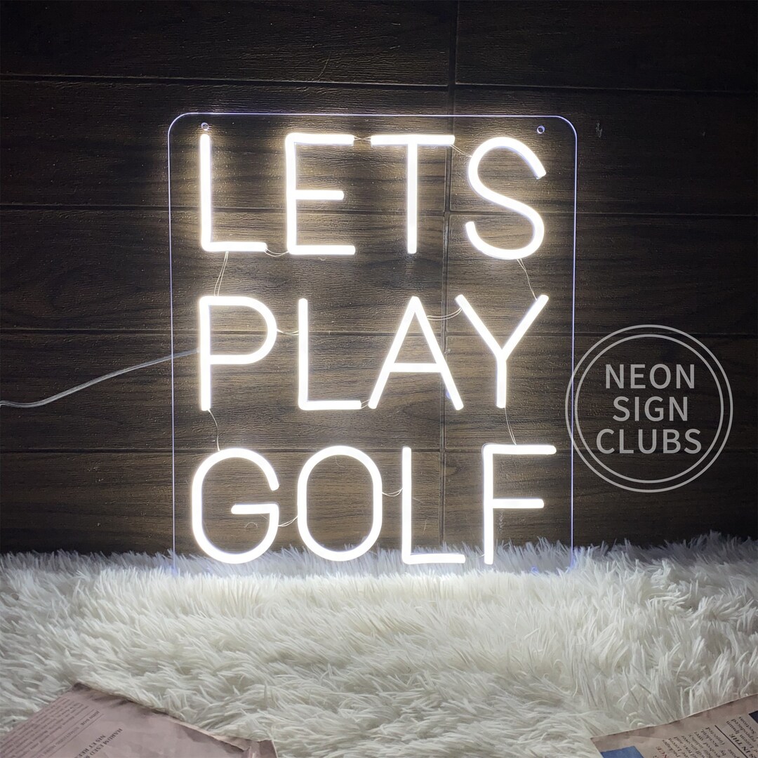 Let's Play Golf LED Neon Sign, Game Room Decor - Etsy