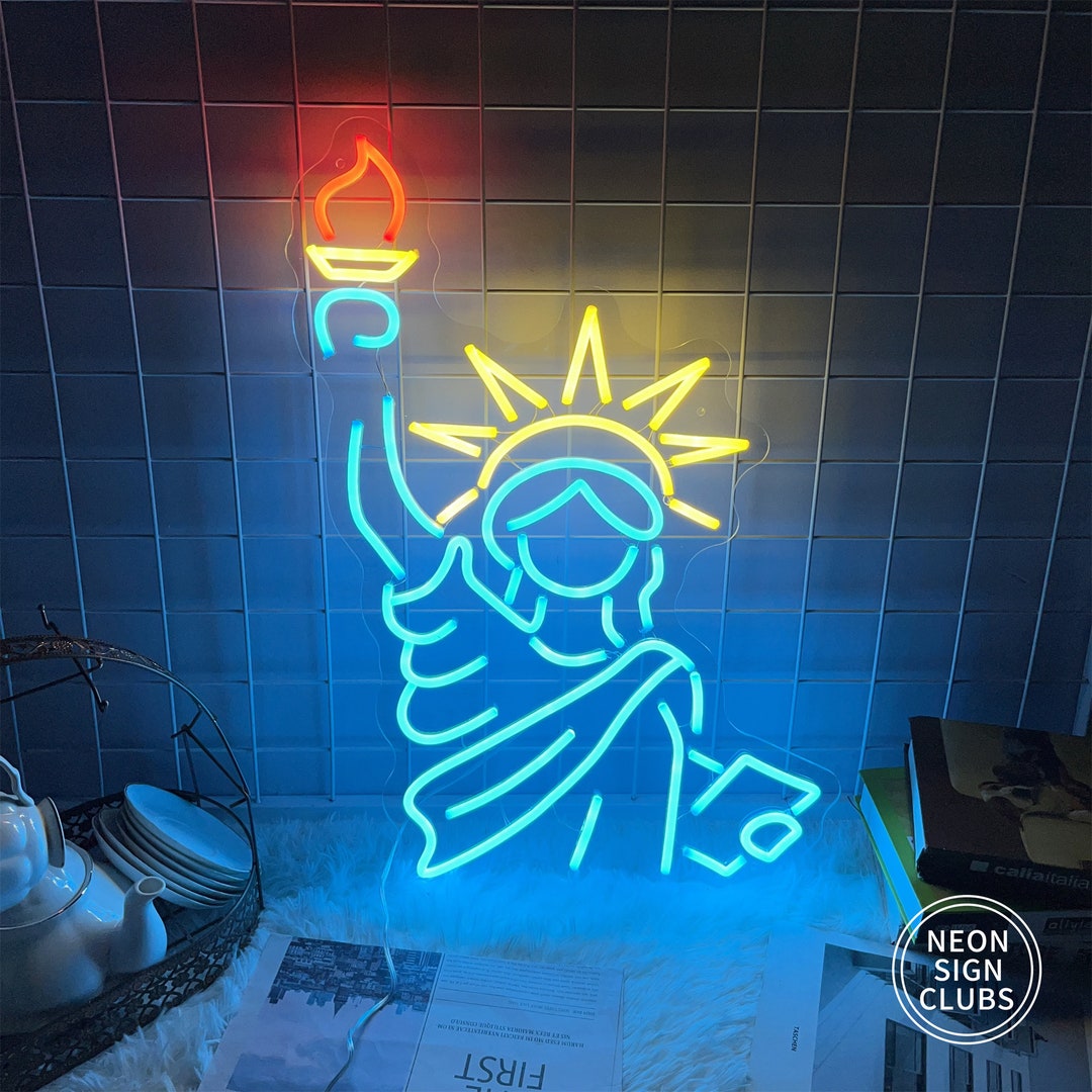 Statue of Liberty Sign ,neon Sign Art ,neon Sign Bedroom ,led Signs for ...