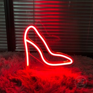 9.4" High Heels Shoes Neon Sign,mini Desk Lamp,usb Table Light,custom ...