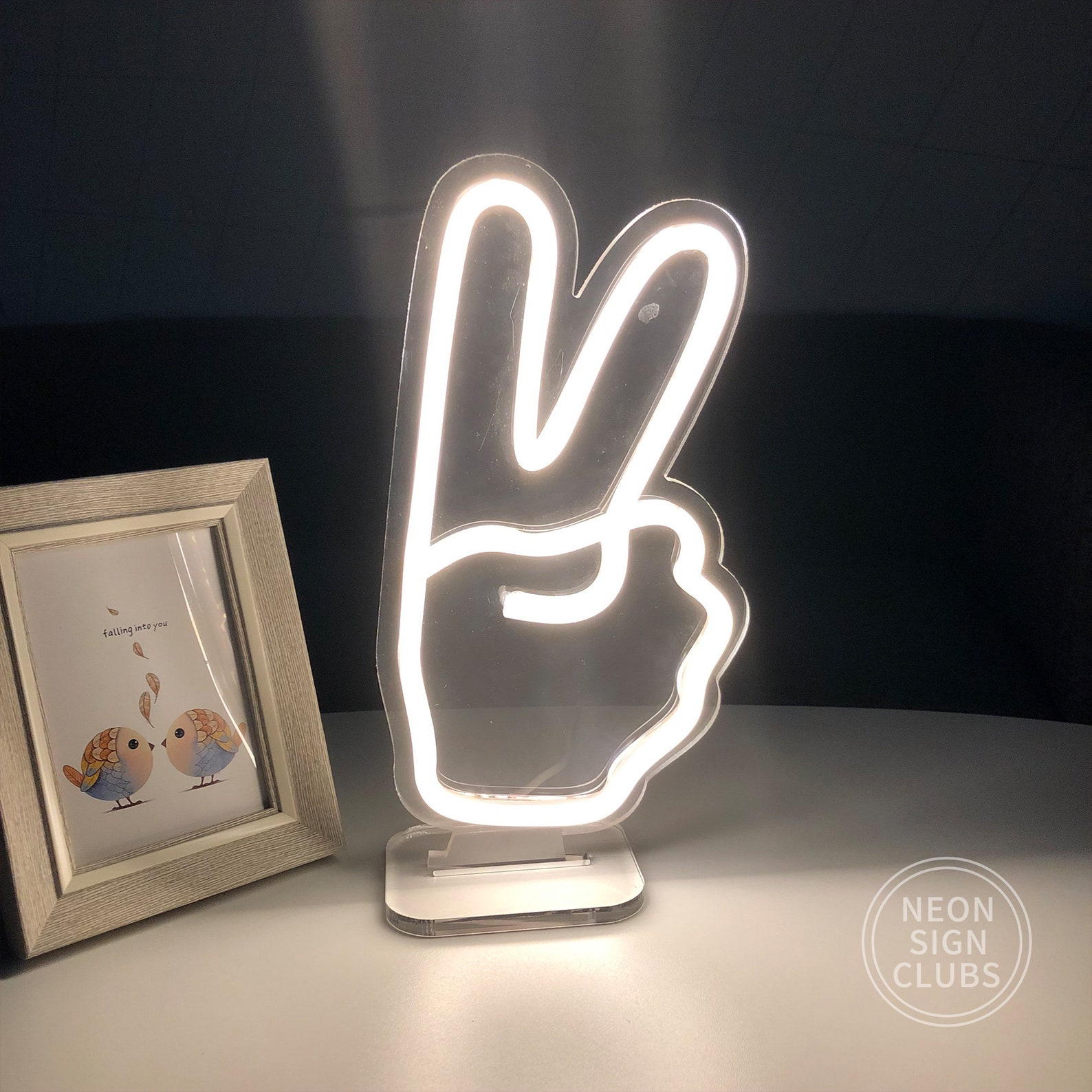 9.8in25cm USB LED Neon Lamp Yeah Sign Victory Sign Custom - Etsy