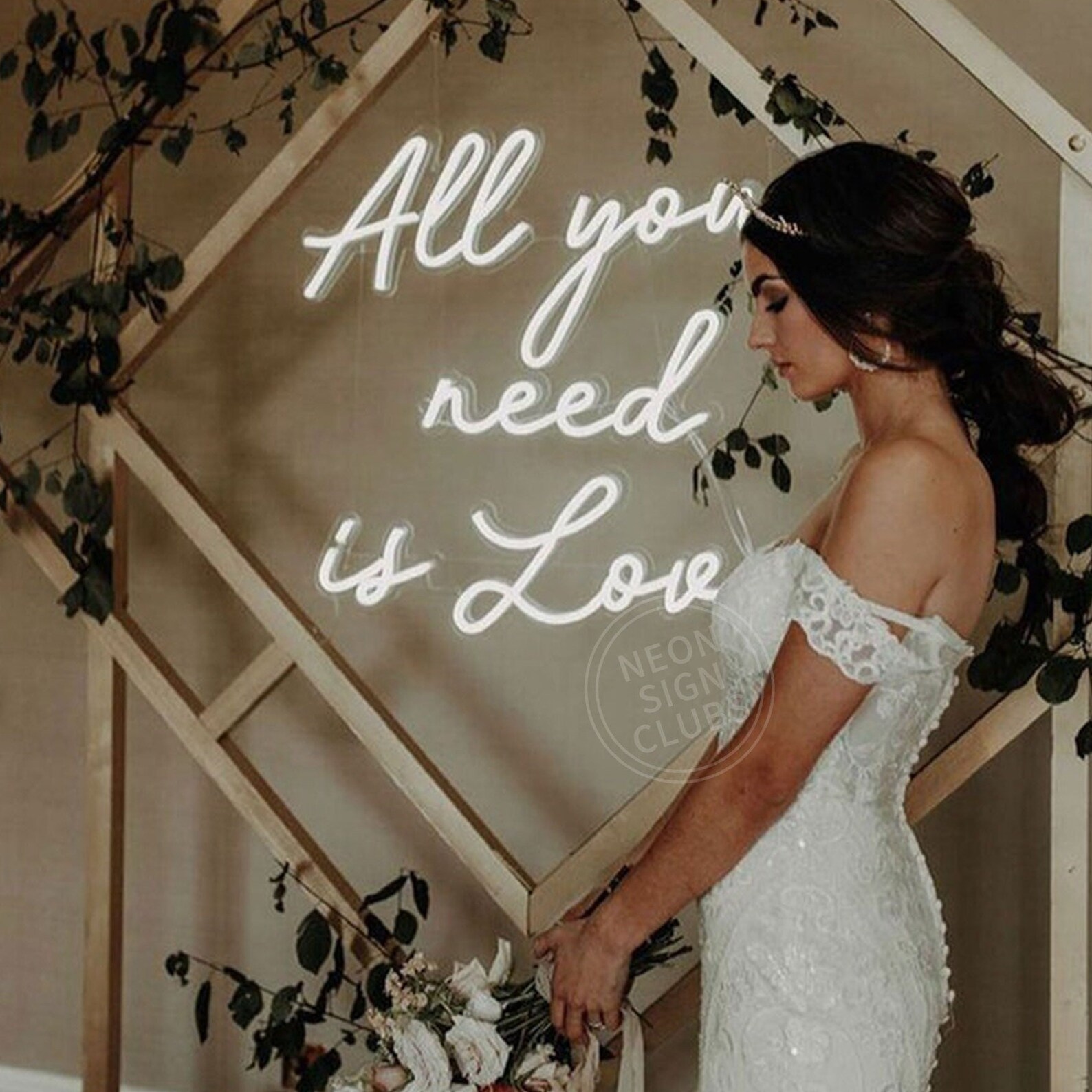 Wedding Sign All You Need is Love Neon Sign Party Garden Decor - Etsy