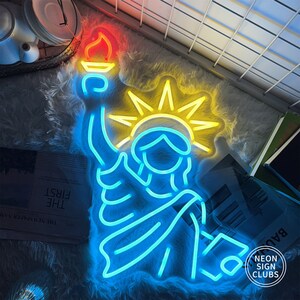 Statue of Liberty Sign ,neon Sign Art ,neon Sign Bedroom ,led Signs for ...