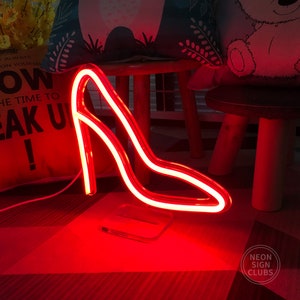 9.4 High Heels Shoes Neon Sign,mini Desk Lamp,usb Table Light,custom ...