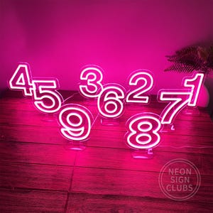 Number Neon Sign,neon Table Numbers for Wedding Party,neon Number Sign ...