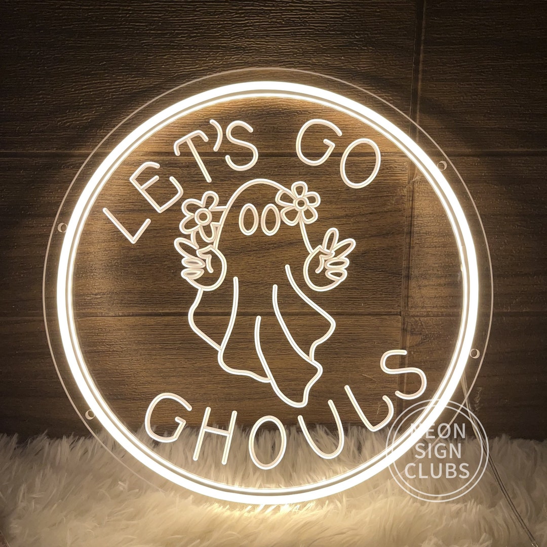 Let's Go Ghouls Led Sign,neon Sign Bedroom,halloween Decoration,neon ...
