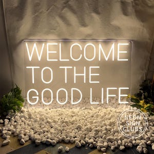 Welcome to the Good Life Neon Sign|coffee Shop Motivational Quote Led ...