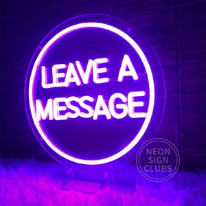 Leave A Message Neon Sign|acrylic Circle Shape LED Neon Light|custom ...