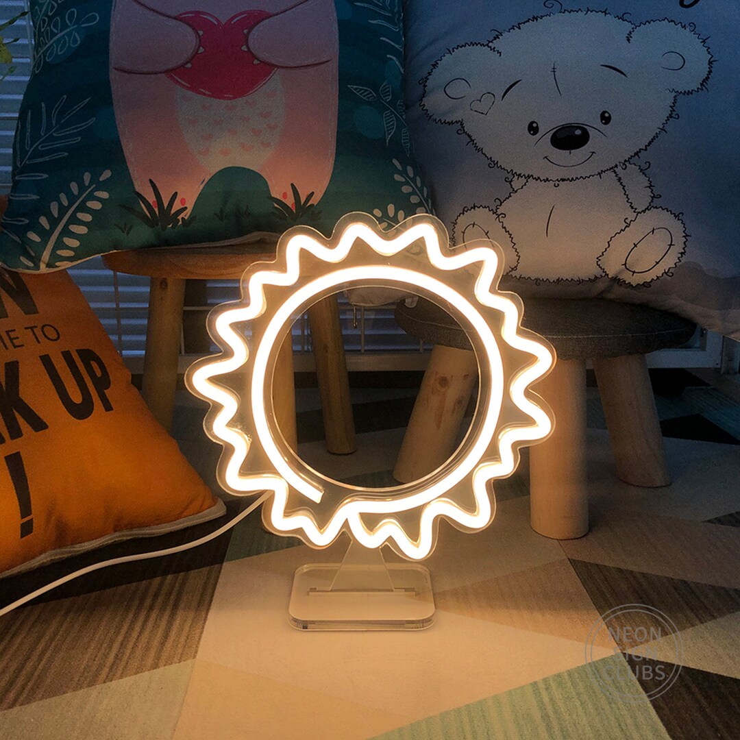 10.6'' LED Sunlight Sign Neon Lamp Custom Neon Light Sign USB Lamp Kids ...