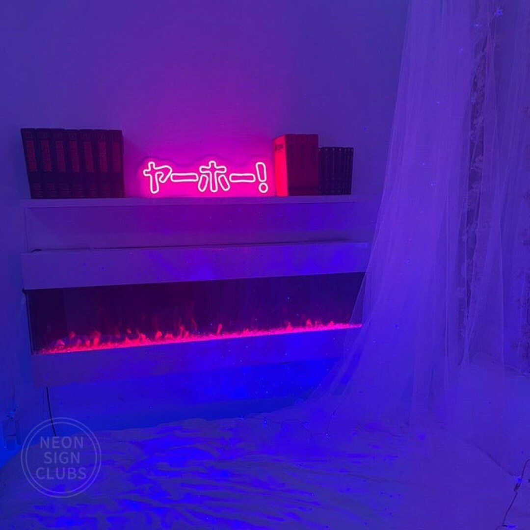 Japanese Neon Sign, Oh, やーホー ,bedroom Anime Wall Decor LED Neon Light ...