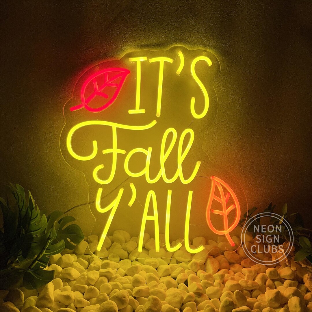 It’s Fall Y’all Neon Sign|fall Season Led Light Sign|custom Autumn Neon ...