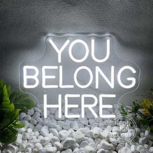 You Belong Here Neon Sign|party Welcome Wall Decor|home Entryway Led ...