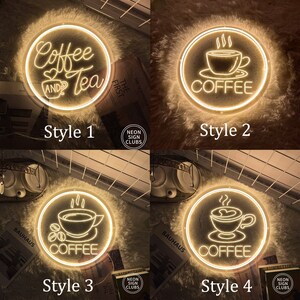 Coffee and Tea Neon Sign,neon Coffee Sign,usb Led Sign for Coffee Shop ...