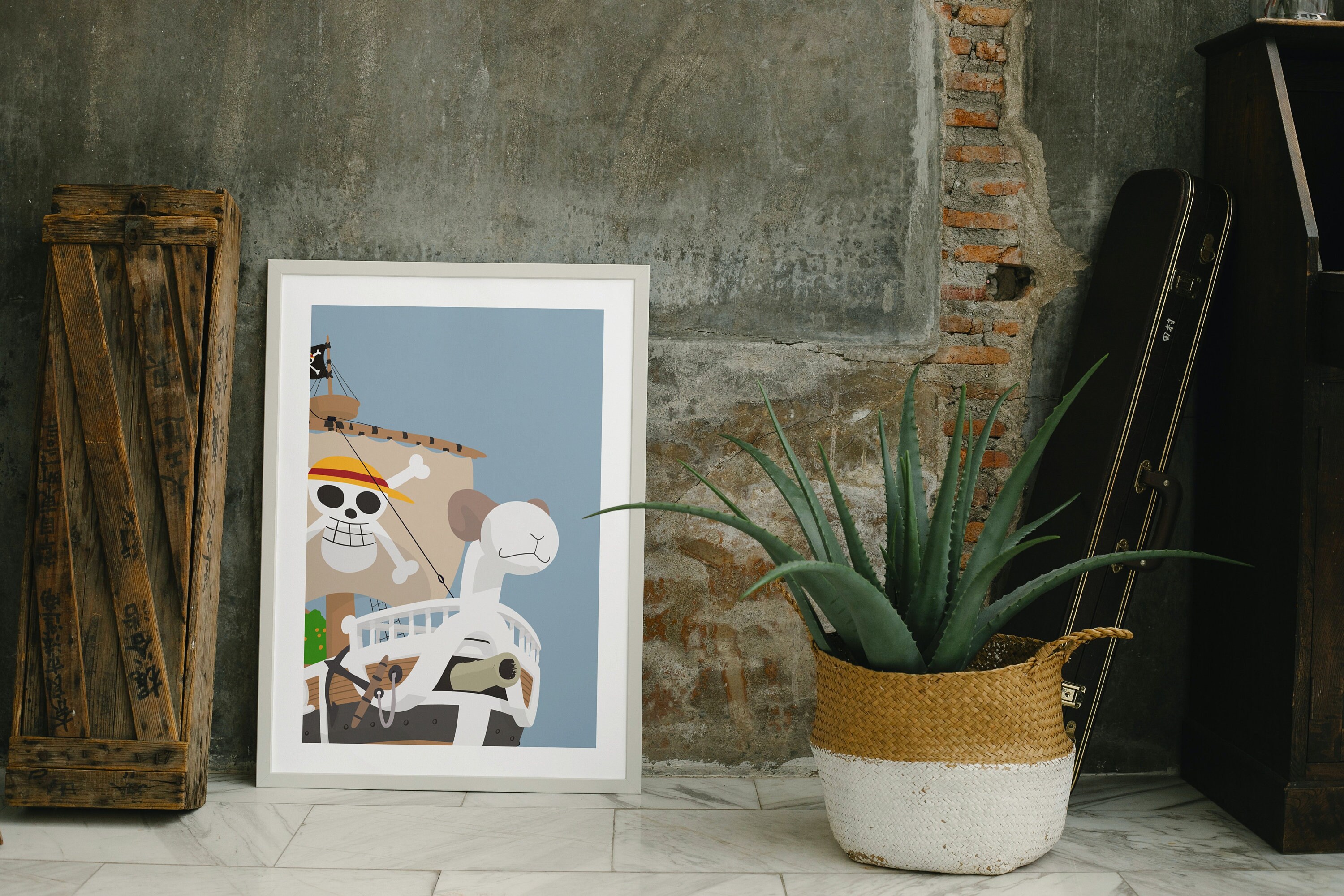 Going Merry Minimalist Pirate Ship Illustration Ready to - Etsy