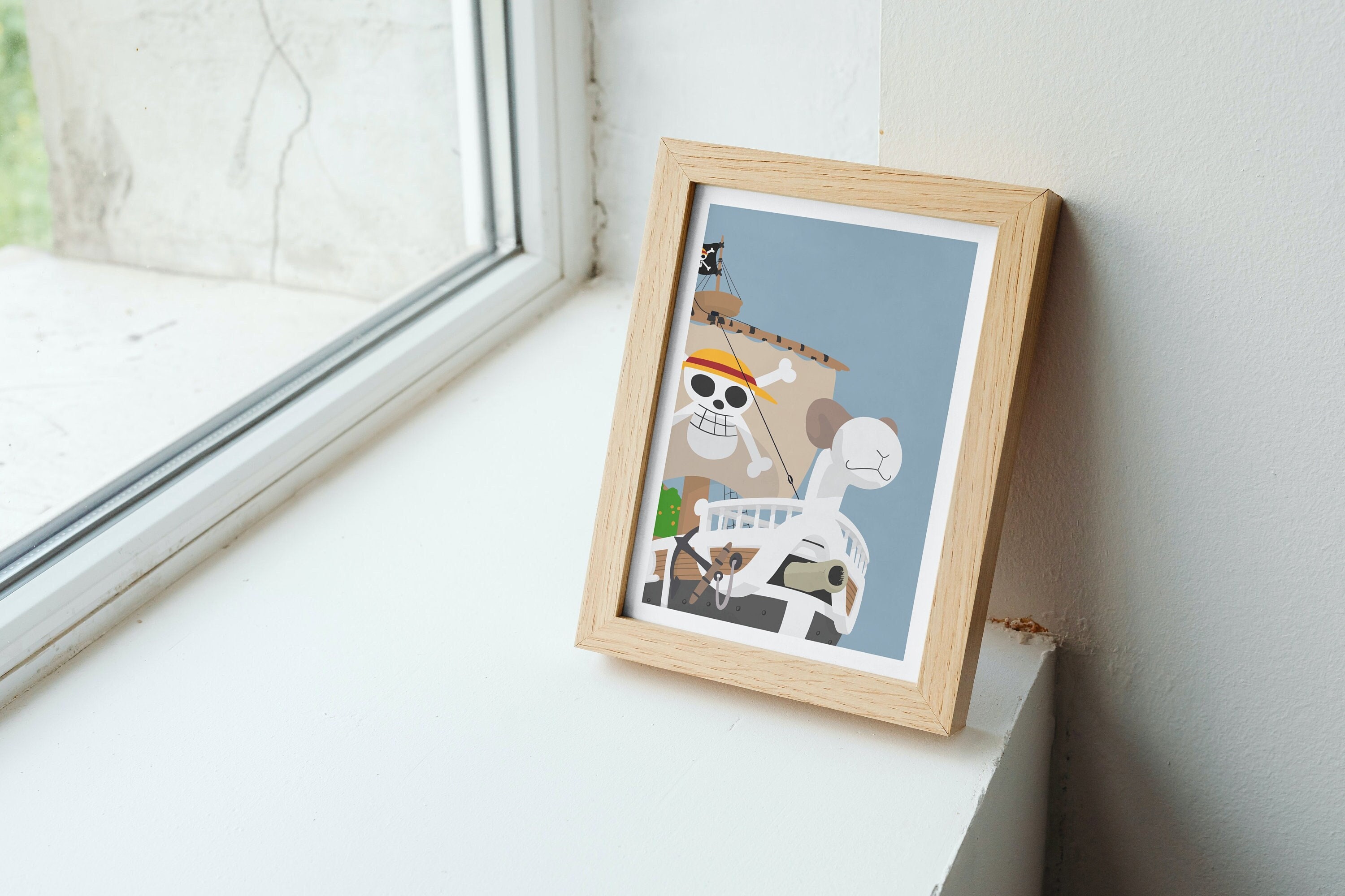Going Merry Minimalist Pirate Ship Illustration Ready to - Etsy