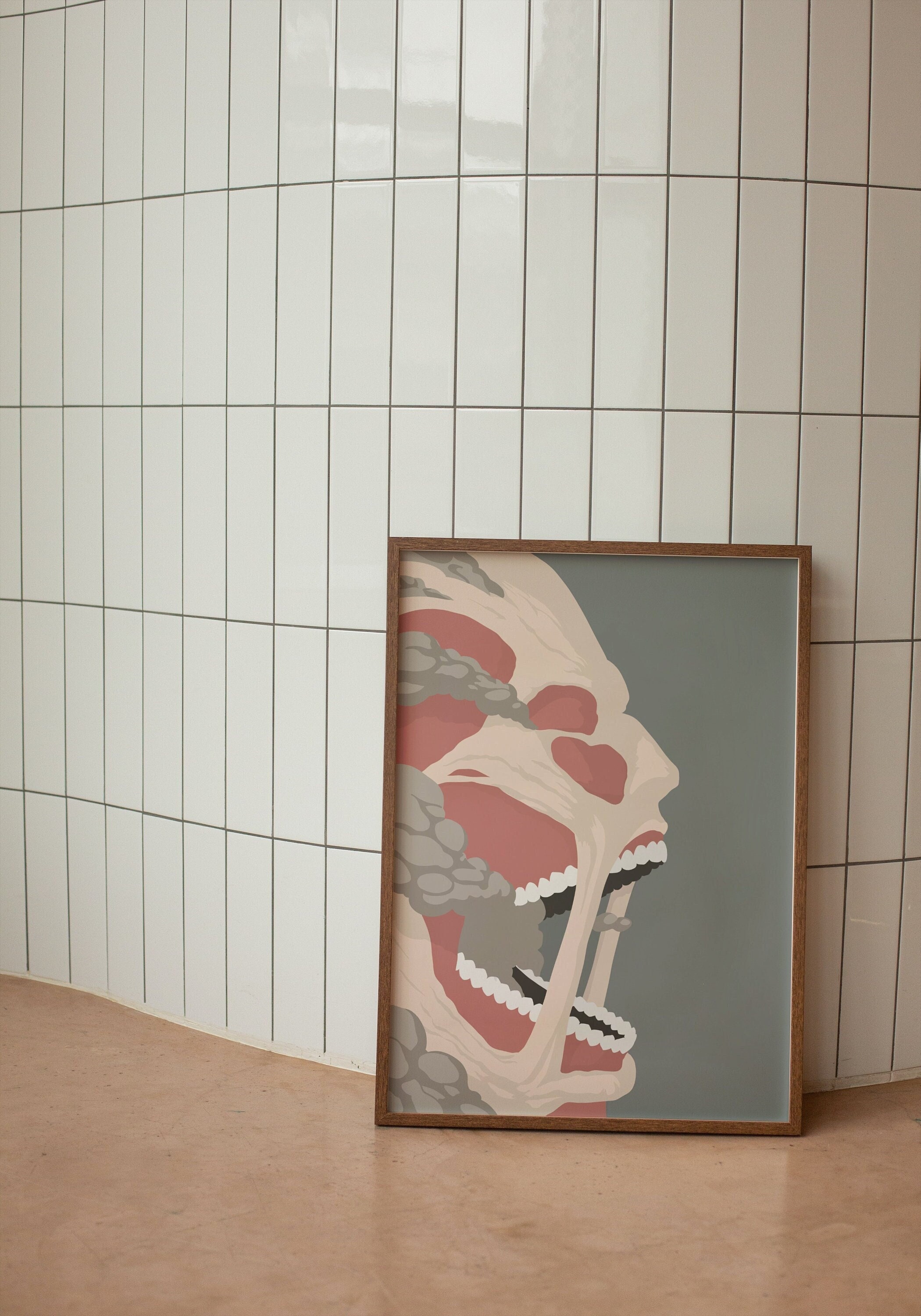 Attack on Titan Colossal Titan Minimalist Anime - Etsy