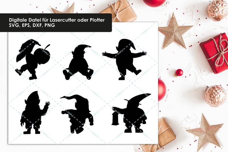 Wichtel Schablone Plotterdatei Laser Cut Template - Etsy.de