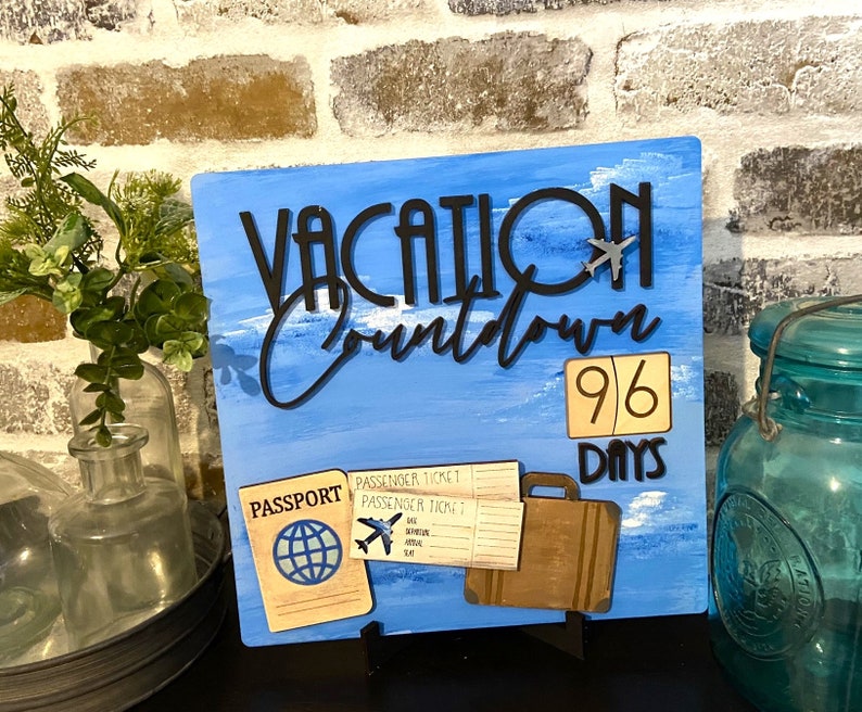Vacation Countdown Calendar Perpetual Countdown Calendar - Etsy