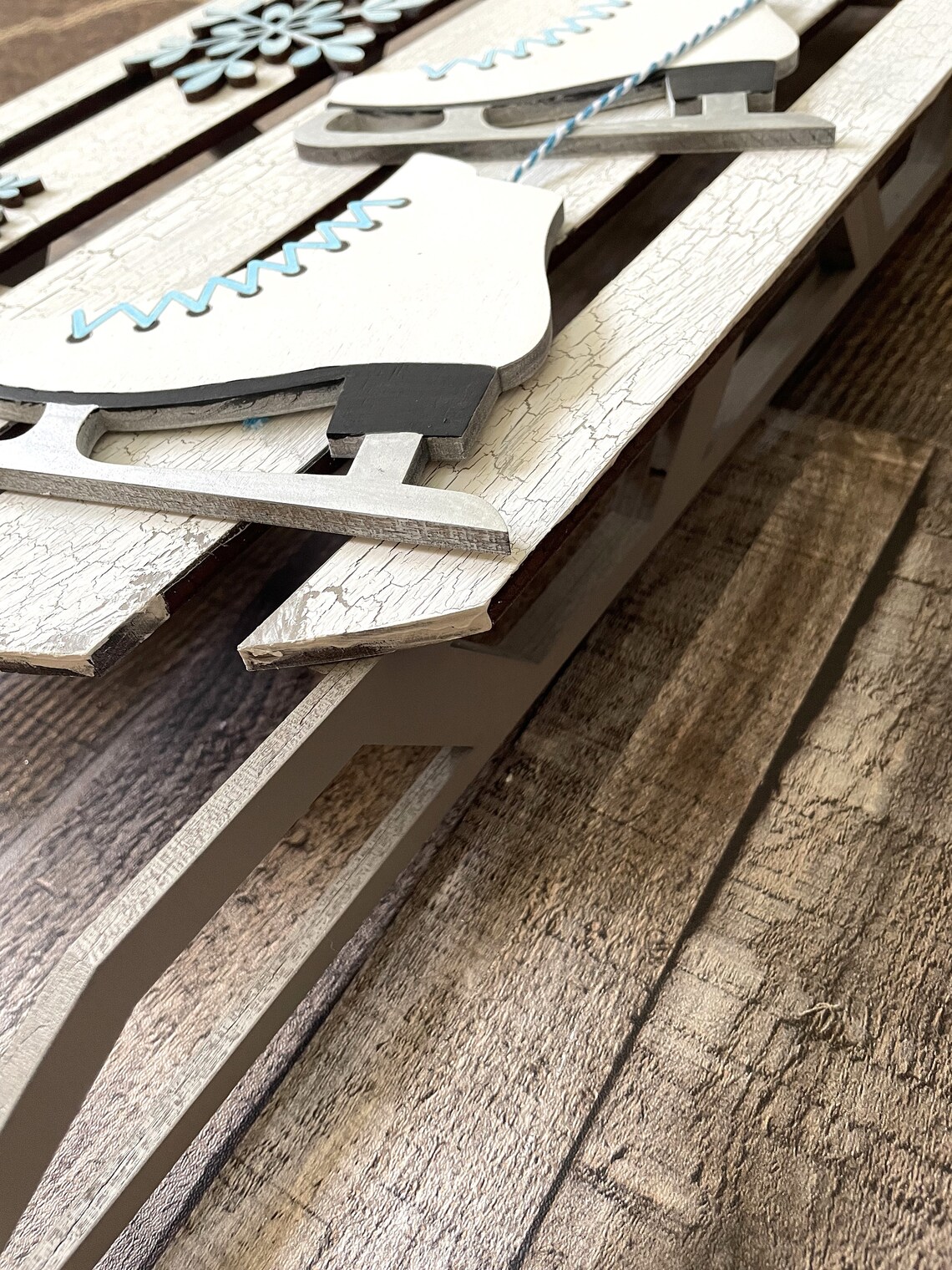 Vintage Sled Welcome Winter, Vintage Sled Décor, Fireplace Sled Leaner ...