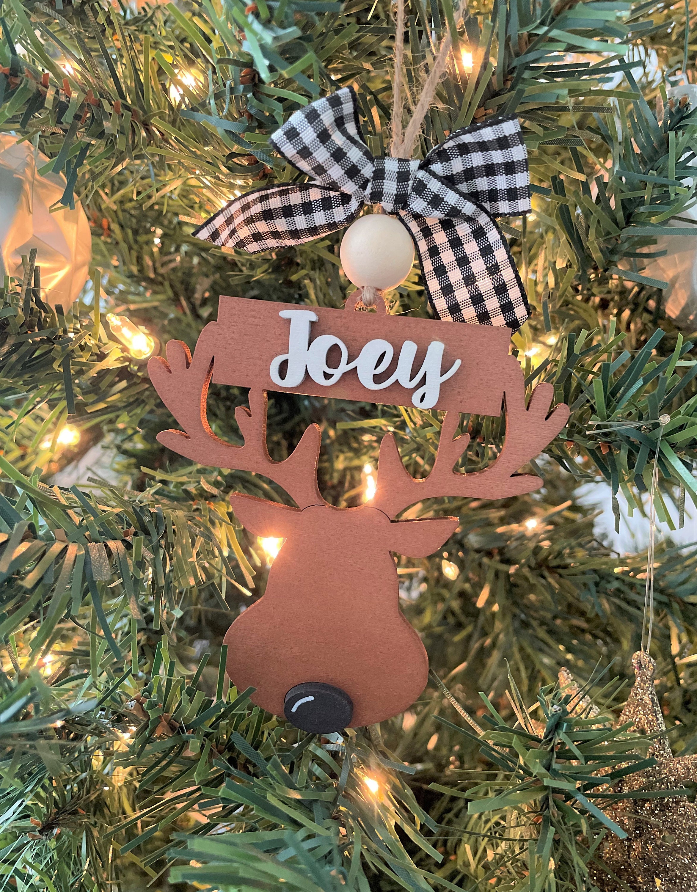Layered Reindeer Christmas Ornament, Rustic Decoration (digital File ...