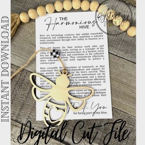 The Harmonious Hive Bee Ornament, Bee Ornaments SVG, Car Charm, Co ...