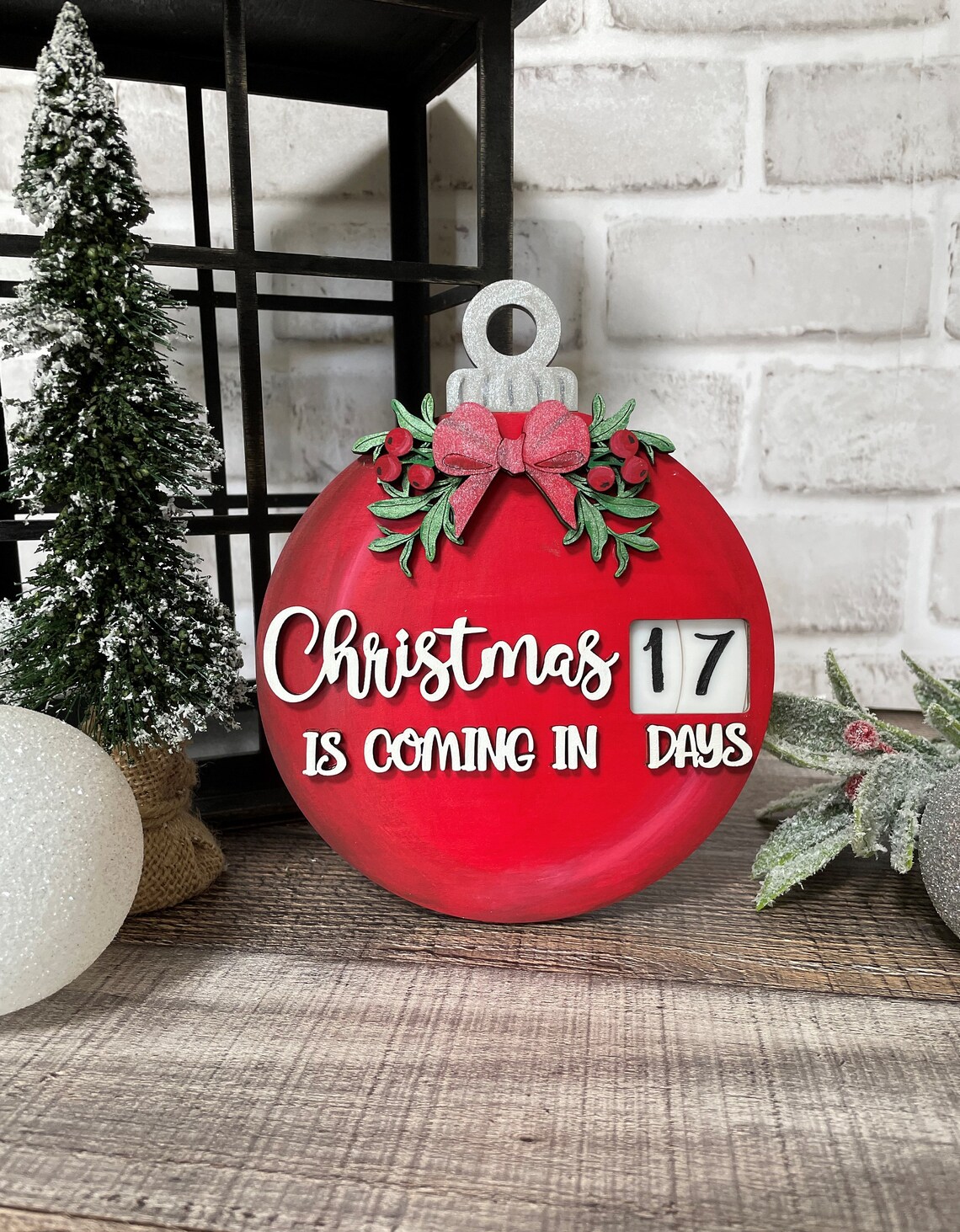 Mini Christmas Ornament Countdown Calendar Perpetual - Etsy
