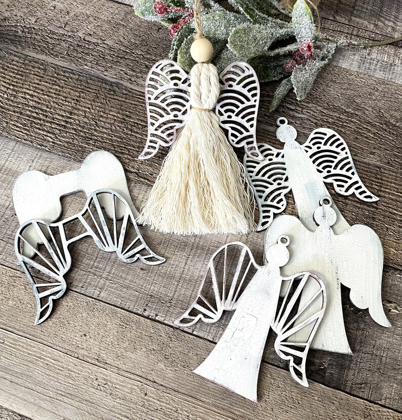 Angel Ornament SVG Angel Wings for Macrame Christmas - Etsy