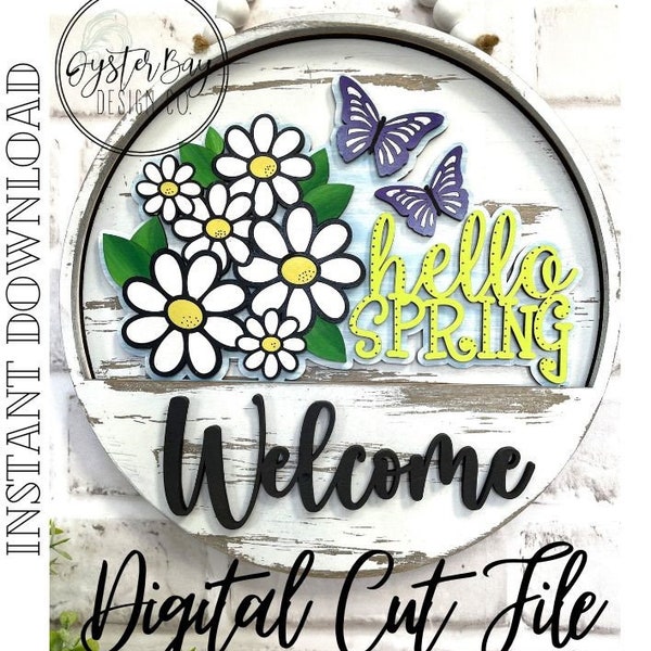 Spring Door Hanger Etsy