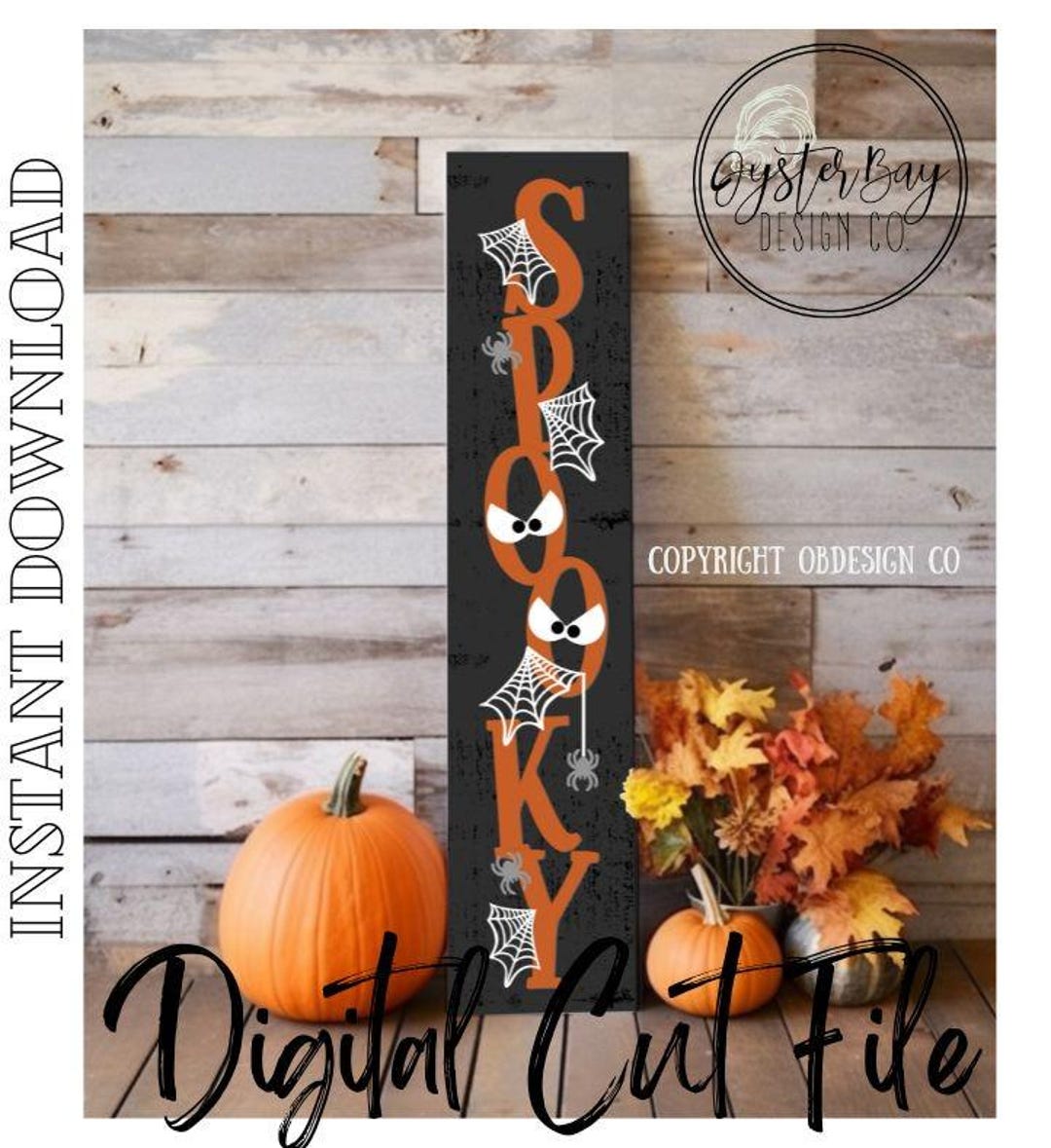 Spooky Halloween Porch Leaner SVG File: Laser Cut Design (digital ...